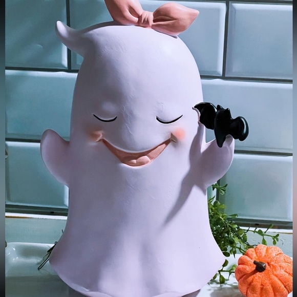 Holiday | Halloween Pastel Pink Ghost Resin Tabletop Decor | Poshmark